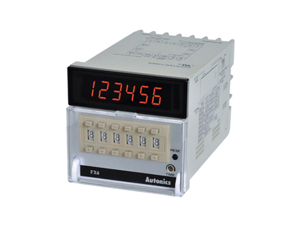 Autonics FX6Y-I-12-24VDC Counter and Timer, W72XH36mm, 6 Digit, LED ...