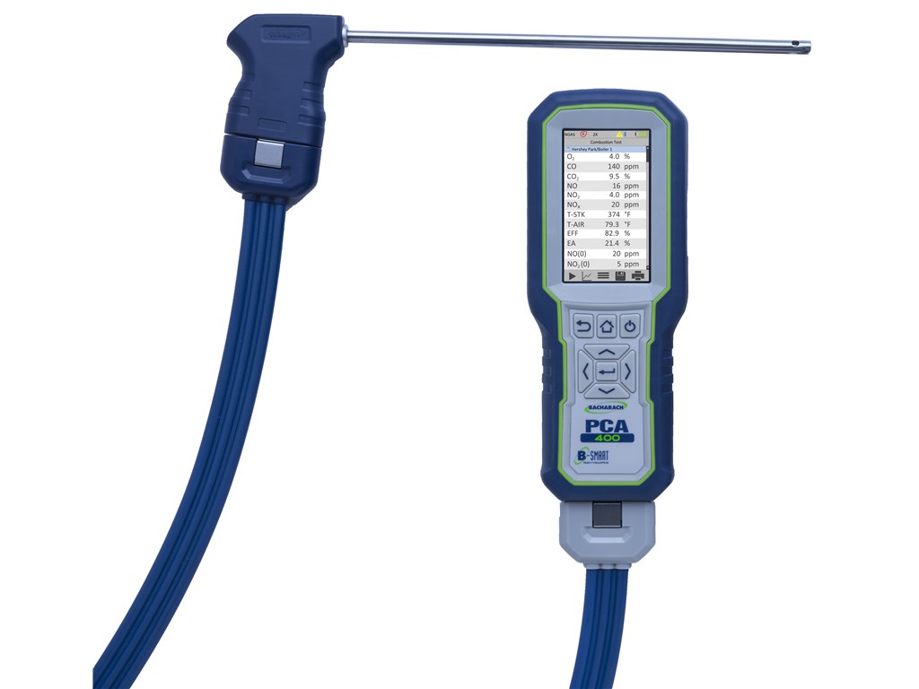 Bacharach 2410-1110 PCA 400 w/ O2, CO, 12 in. Probe with 7.5 ft. Standard Tubing and Case ...