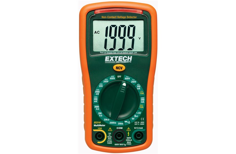 Extech EX310 9 Function Mini MultiMeter Non-Contact Voltage Detector ...