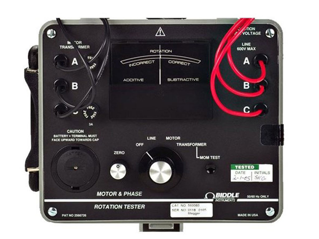 Megger 560060 Phase and Motor Rotation Test 50/60H | TEquipment.NET