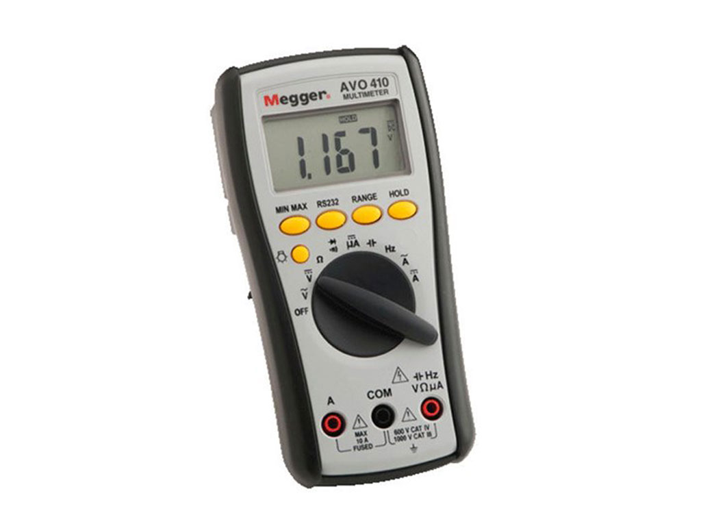 Megger AVO410-US Digital Multimeter, 1000V DC, 750V AC Voltage, CATIV ...