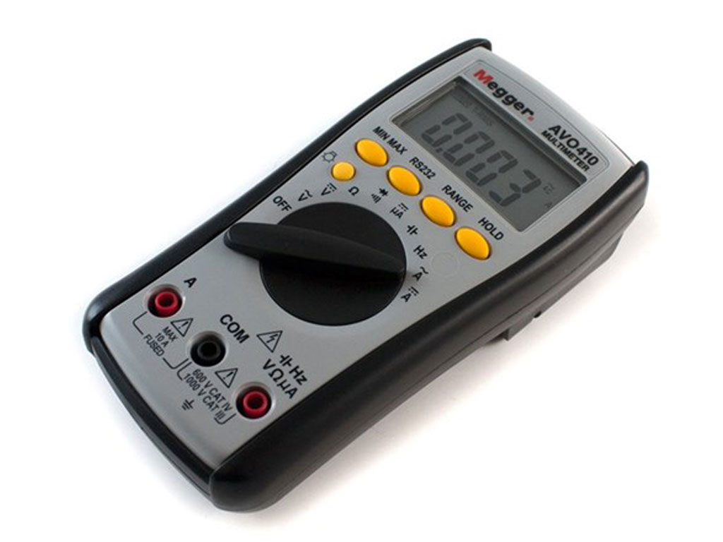 Megger AVO410-US Digital Multimeter, 1000V DC, 750V AC Voltage, CATIV ...