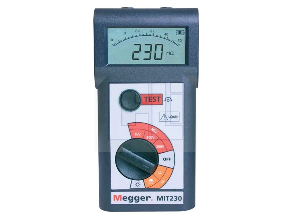 Megger MIT230-EN 250V/500V/1000V Analog/Digital Hand-Held Megger ...