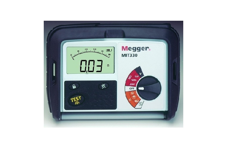 Megger MIT330-EN 250, 500 and 1000 V Analog/Digital Megger Insulation ...